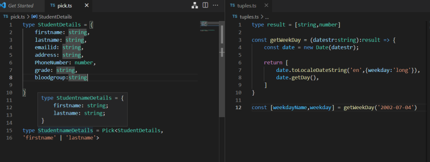 Typescript Usage Of Pick And Tuple Keywords 8295